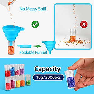 MoeeBtee 60 Slots Diamond Painting Storage Container - Diamond Painting Accessories and Tools - Diamond Art Craft Jewelry Beads Rhinestones Organizer Storage Case - Blue