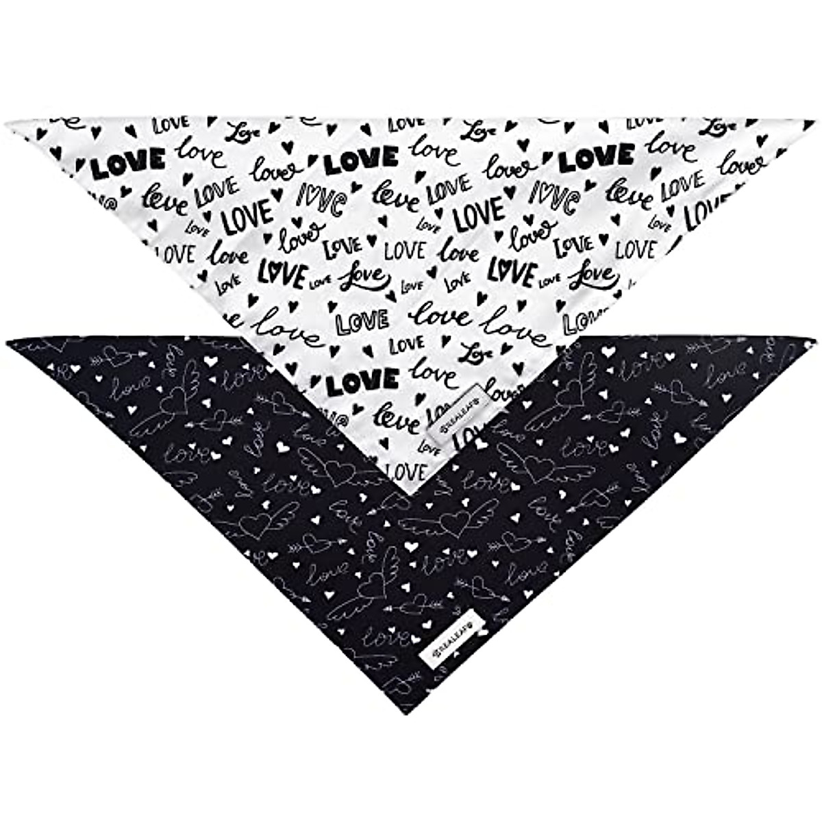 Realeaf Wedding Dog Bandanas 2 Pack, Engagement Dog Scarf for Boy and Girl, Premium Durable Fabric, Bandana for Small Medium Large and Extra Large Dogs (X-Large)