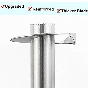 Pineapple Corer, [Upgraded, Reinforced, Thicker Blade] Newness Premium Pineapple Corer Remover (Black)