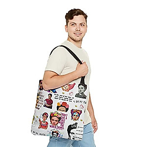 Tropical Aesthetic Flowers Tote Frida Bag for Women and Men Beach Bag Shopping Bags School Shoulder Bag Reusable Grocery Bags