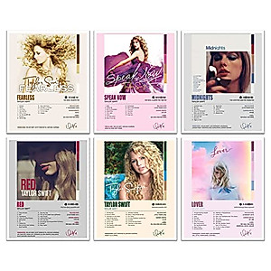 Taylor Swift Band Posters - 8x10 Inches Set of 6 Poster & Prints - Taylor Swift Wall Art - Taylor Swift Posters for Walls - Taylor Swift Albums - Music Room Decor - Album Cover Art Posters -Taylor Swift Lover - Taylor Swift Items -Taylor Swift Merchandise
