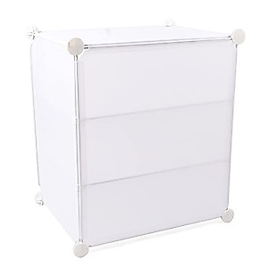 KinHall Shoe Rack Organizer, Wardrobe 12-Layer Shoe Rack Organizer, Shoe Tower Shelf Organizer With Cover Closet, Diy Freestanding Shoe Rack Cube Storage Cabinet Entrance Bedroom Corridor (4*12 White)