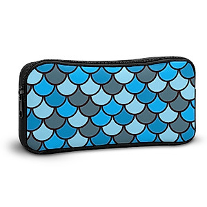 Mermaid Fish Scale Pencil Case Stationery Pen Pouch Portable Makeup Storage Bag Organizer Gift