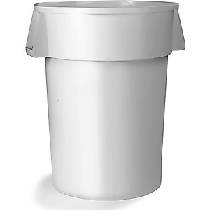 CFS 34102002 Bronco Round Waste Container Only, 20 Gallon, White