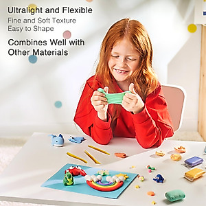 Air Dry Clay 36 Colors, Soft & Ultra Light, Modeling Clay for Kids with Accessories, Tools and Tutorials