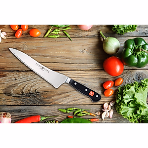 Wusthof Classic Offset Deli Knife, 8-Inch, Black, Stainless Steel