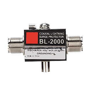 Sanpyl Coaxial Lightning Surge Protector, BL 2000 PL259 Female to PL259 Female Comprehensive Protection Coaxial Lightning Arrestor