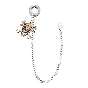 ZOA 1 Pair Earphone Anti Lost Earring Clip, Straw Hat Pirates Anime Anti Lost Earring, Creative Earring Clip Compatible with Airpods 2&1 3/Pro