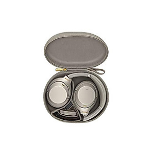 Sony WH1000XM3 Noise Cancelling Headphones : Wireless Bluetooth Over the Ear Headset – Silver (2018 Version)
