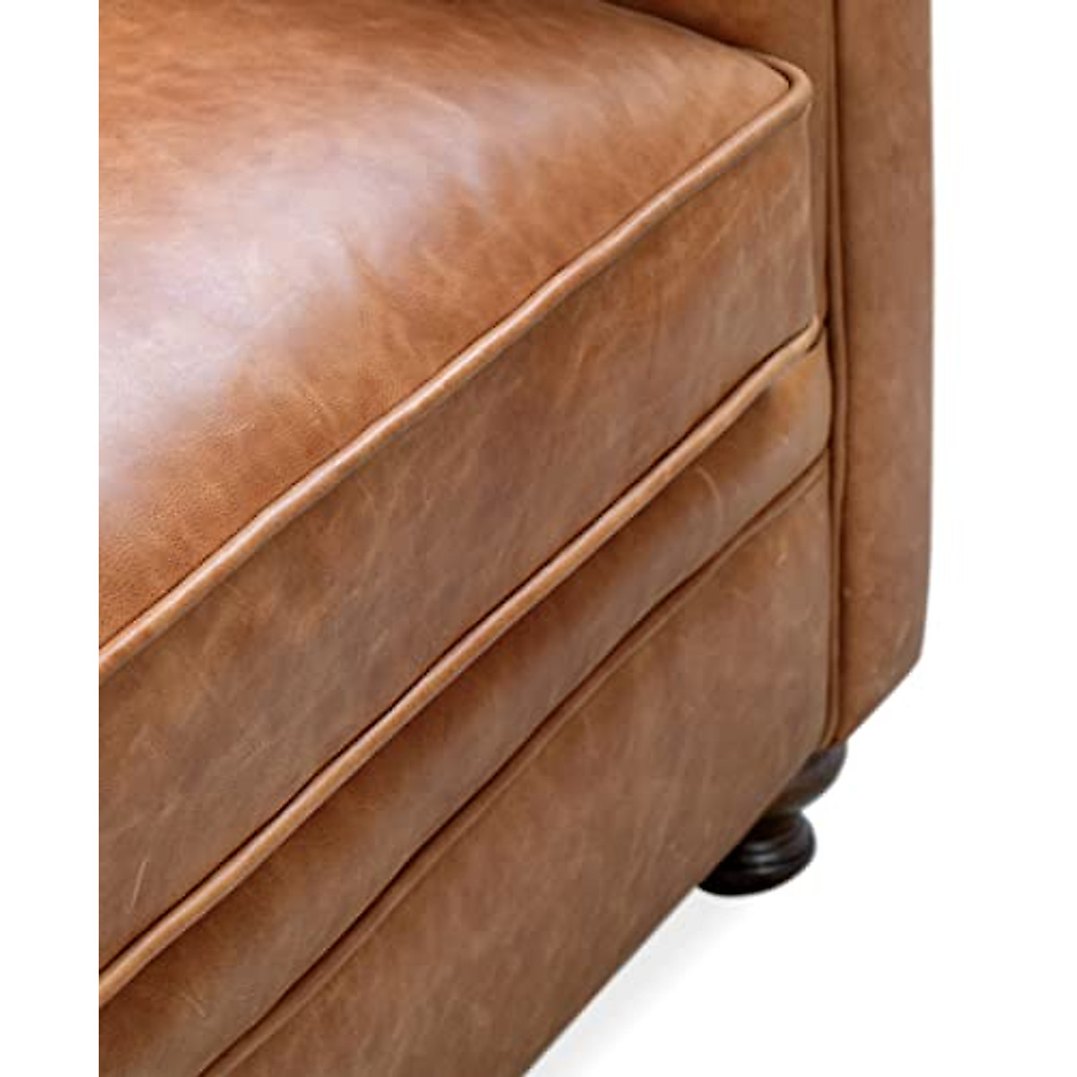 POLY & BARK Lyon Sofa in Full-Grain Pure-Aniline Italian Leather, Cognac Tan