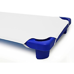 Daycare Sheets- Pre-School Cot Sheet, Children's Naptime Mat Sheet, White Breathable Soft 22 X 54 inch Pack of 6- Cot Fitted Sheet for Boys and Girls Standard Daycare Cot Sheets