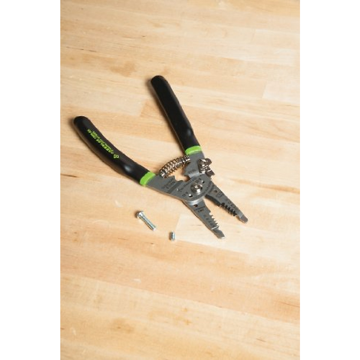 Greenlee 1955-SS Stainless Steel Wire Stripper for 10-18 AWG Solid and 12-20 AWG Stranded, Heavy-Duty Stripper, Cutter, and Crimper Tool