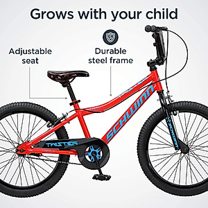 Schwinn Twister Kids BMX Style Bike, Boys and Girls, 20-Inch Wheel, Single Speed, Age 7-13 Year Old, Handlebar Pad and Number Plate Included, Rider Recommended Height 48-60 Inch, Red