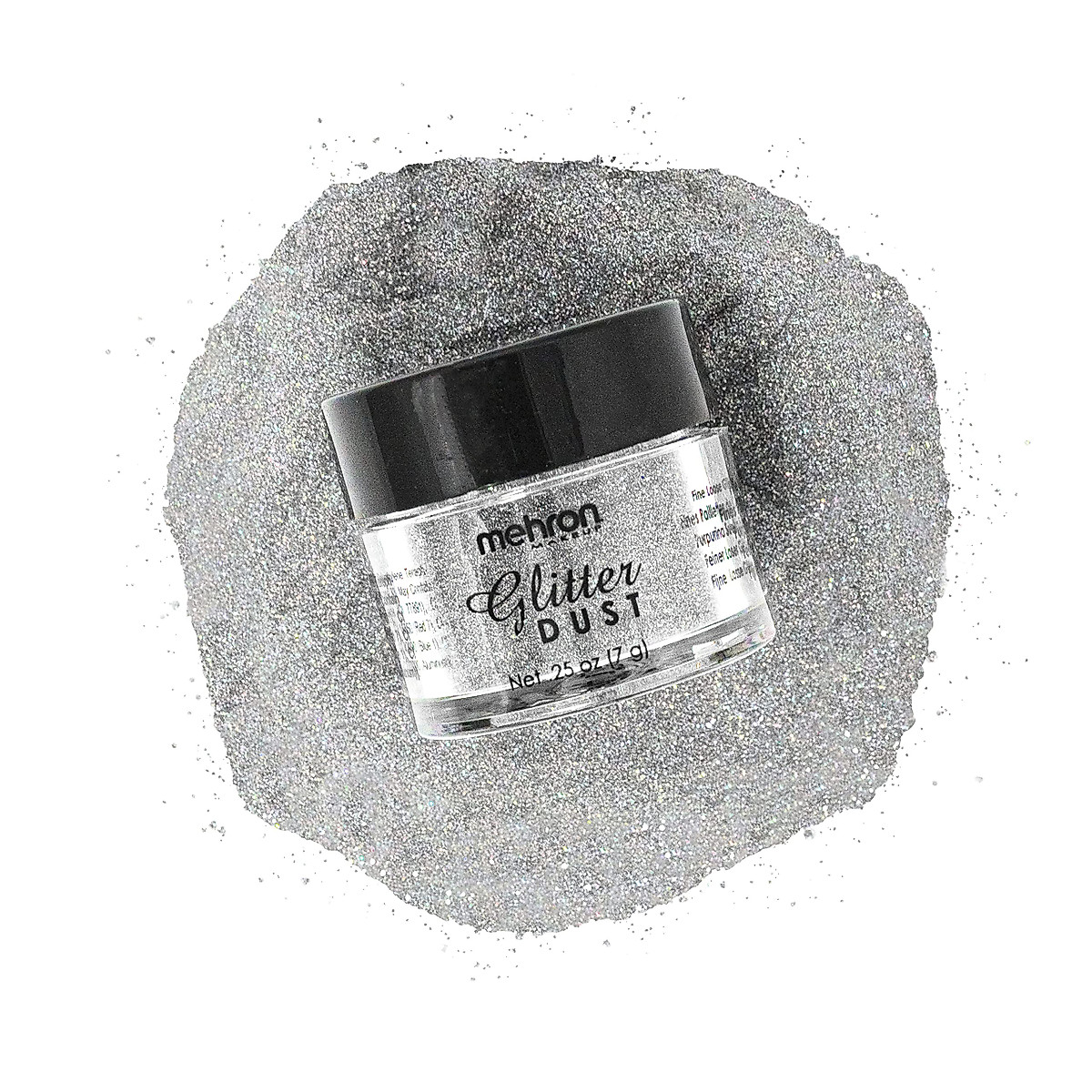 Mehron Makeup GlitterDust (.25 oz) (Holographic Silver)