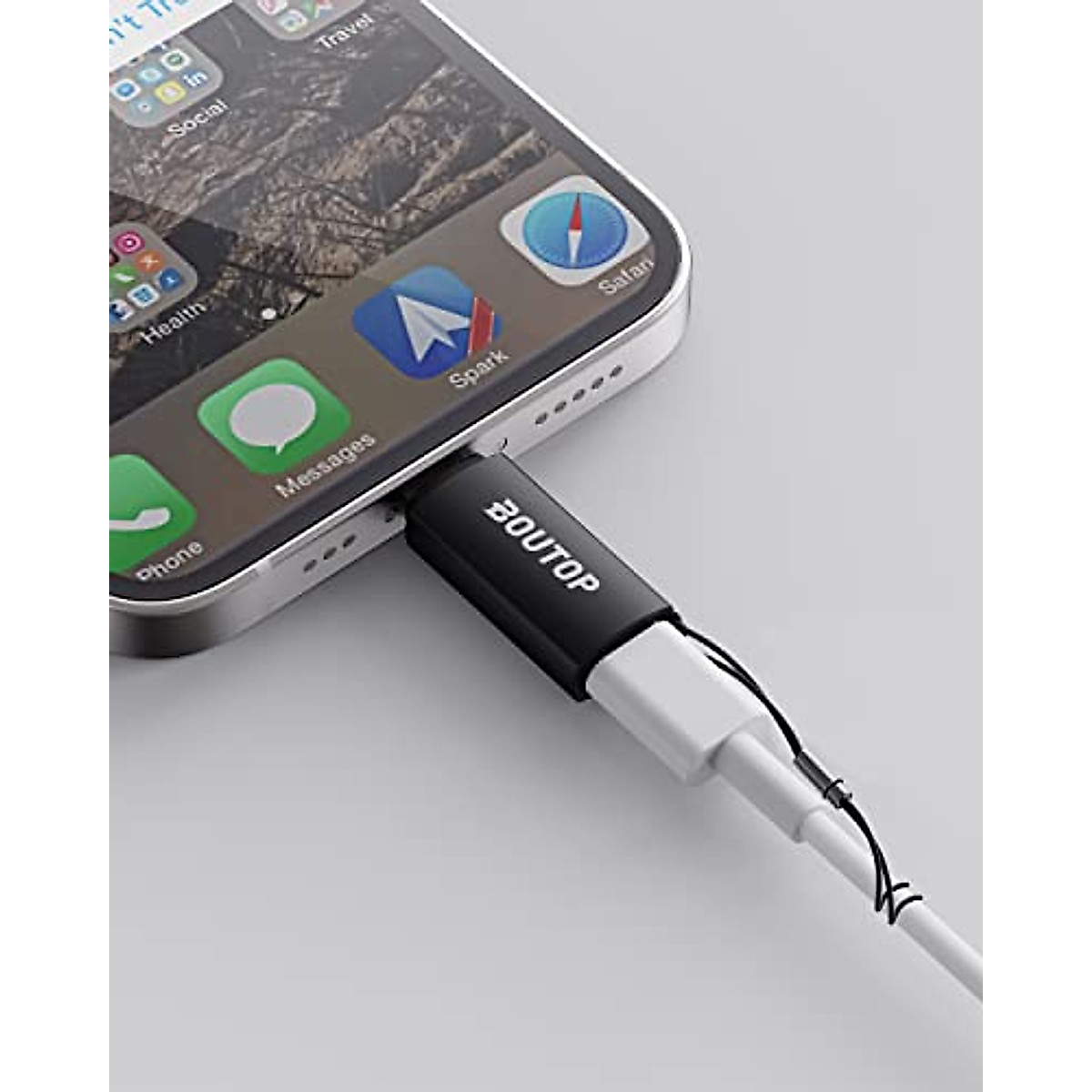 [Apple MFi Certified] USB C to Lightning Adapter Support 18W PD Fast Charging Compatible with iPhone iPad iPod (1 Pack Black)