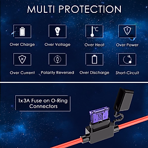 LST Trickle Battery Charger Automatic Maintainer 6V 12V Smart Float Charger for Automotive Car Motorcycle Lawn Mower Tractor SLA ATV AGM GEL CELL Lead Acid Batteries