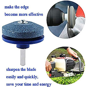 Lawn Mower Sharpener Garden Tool Sharpener, Lawn Mower Blade Sharpener Lawn Mower Sharpener for Power Drill Hand Drill (50MM, 3pcs)