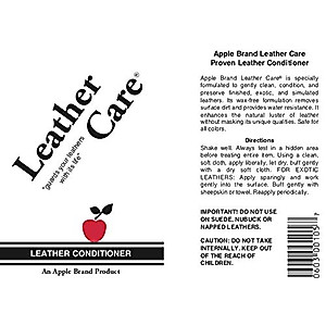 Apple Leather Care Leather Conditioner 8oz Bottle