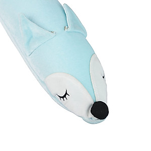 ITODA U Shaped Fox Airplane Travel Pillow Cute Neck Head Chin Support Sleep Cushion Compact Portable Animal Washing Nap Headrest for Office Home Car Train Bus Camping