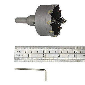 AUTOTOOLHOME 2 inch (50mm) Metal Steel Hole Saw Tooth Carbide Tip TCT Drill Bits Kit for Thick Metal Wood