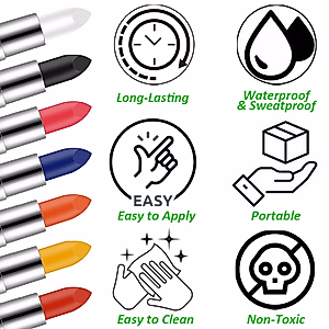 Mysense Royal Blue Face Body Paint Stick, Blue Eye Black for Baseball Softball Football Lacrosse, Blue Lipstick Facepaint for Halloween SFX Avatar Smurf Mystique Makeup