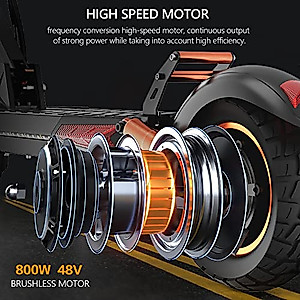 800W Scooter Electric for Adults, Foldable Electric Scooter Adults Escooter Motorized Kick Scooter with Detachable Seat, 10" Tire Off Road E Scooters, 28mph Top Speed, 22 Miles Long Range