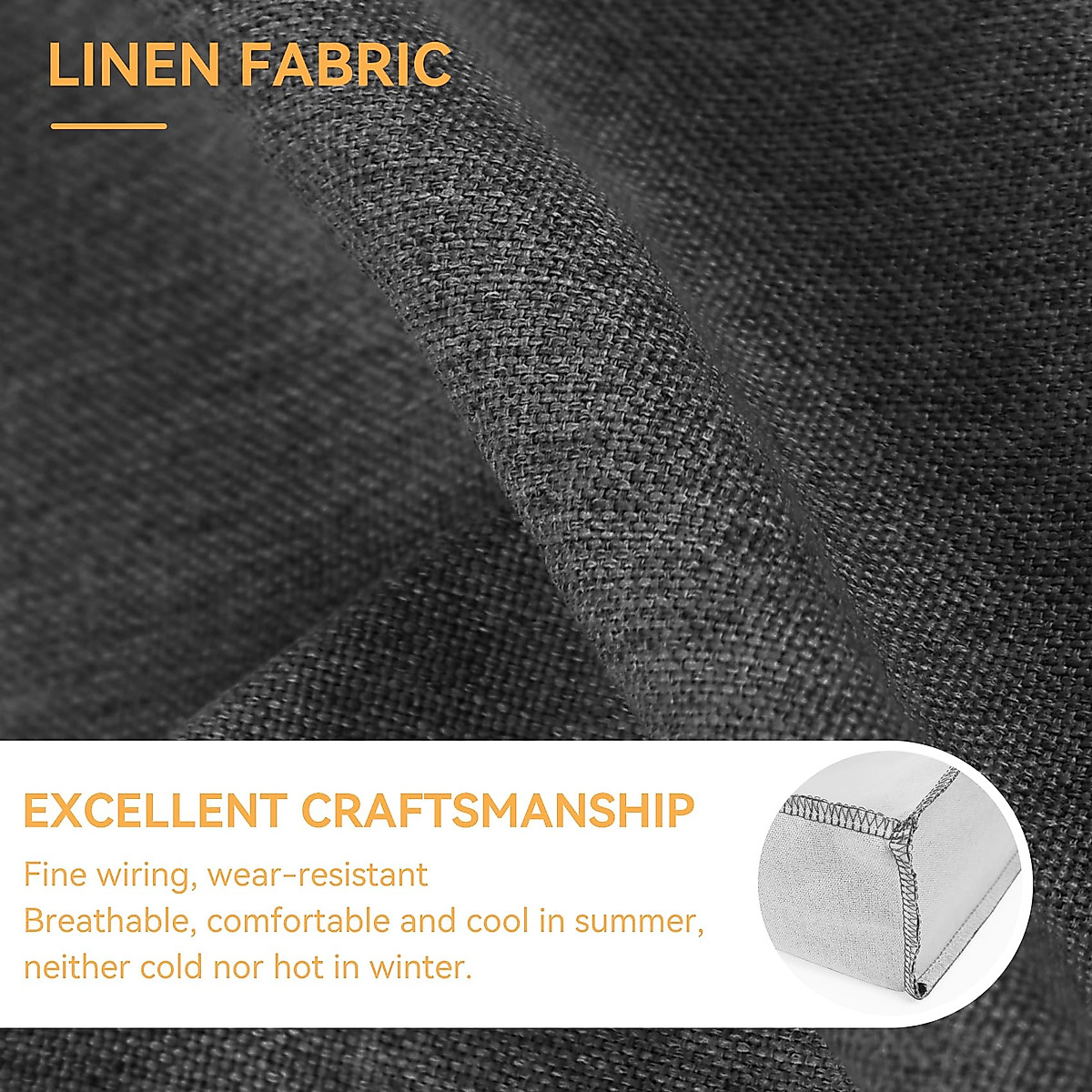 ROFIELTY Bench Cushion 39 inch, Durable Bench Cushions for Indoor Furniture, Window Seat Cushions Indoor, Personalized Custom Bench Cushion (39x15x2inch,Dark Gray)