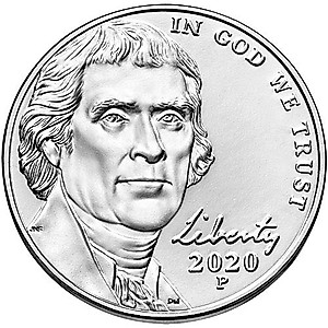 2020 P,D BU Jefferson Nickel Choice Uncirculated US Mint 2 Coin Set
