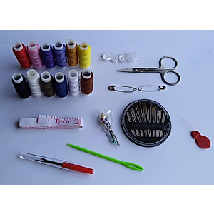 Sewing Kit DIY Sewing Supplies Organizer Filled Sewing Thread Sewing Needles Sewing Accessories Scissors Thimble Tape Measure Home Traveler