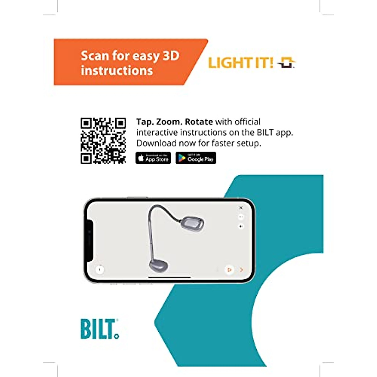 LIGHT IT! By Fulcrum, 20072-401 MultiFlex LED Floor Magnifier Lamp, Silver, Single pack