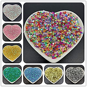 ECYC 10g Glitter Star Sequins, Metallic Foil Stars Sequin Stars Confetti for DIY Crafts Wedding Party Decoration,12