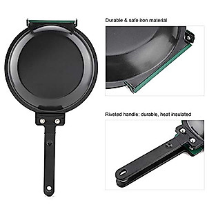 Double Side Non-stick Flip Frying Pan Fried Egg Pancake Maker Cooking &Handle S5