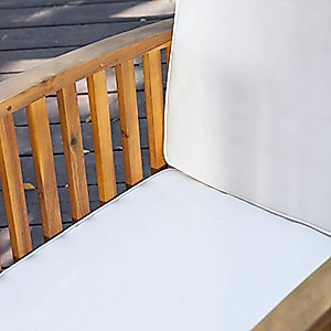 Christopher Knight Home Carolina Outdoor Acacia Sofa Set, 4-Pcs Set, Brown Patina + Cream Cushion