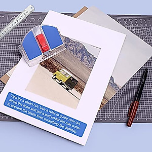 Mat Cutter 45 & 90 Degree Bevel Mat Board Cutter Professional Beveled Cut Tool for Art Picture Framing Foam Board Card Board (Blue)