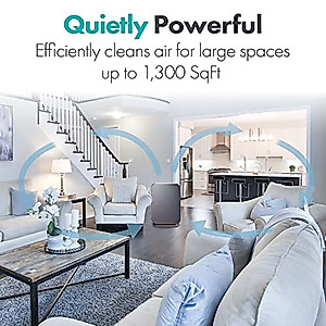 Alen 75i Air Purifier, Quiet Air Flow for Extra-Large Rooms, 1300 SqFt, Air Cleaner for Allergens, Dust, Mold with Long Filter Life