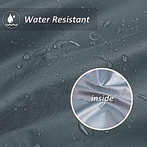 PAMYO King Mattress Bag for Storage Moving Protector, Waterproof Reusable Mattress Cover with Heavy Duty 8 Handles Water Resistant Zipper Closure and 2 Adjustable Straps, Gray