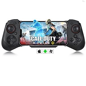 arVin Wireless Gaming Controller for iPhone iOS Android PC, Bluetooth Gamepad Joystick for iPhone 15/14/13/12/iPad/MacBook/Samsung Galaxy S22/S21/S20 Ultra/Tablet/Call of Duty Mobile/Genshin Impact