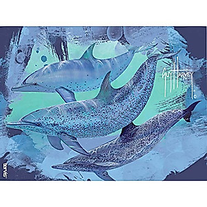 Tervis 1316315 Guy Harvey - Mirage Dolphins Insulated Tumbler with Wrap and Lid, 24 oz - Tritan, Clear