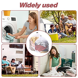 2pcs Mesh Laundry Bags for Socks, Machine Washable Drawstring Design Travel Mesh Laundry Wash Bags White Drawstring Garment Bags for Laundry Storage for Home Dorm Hotel Travel Use,12x16inch, 16x20inch