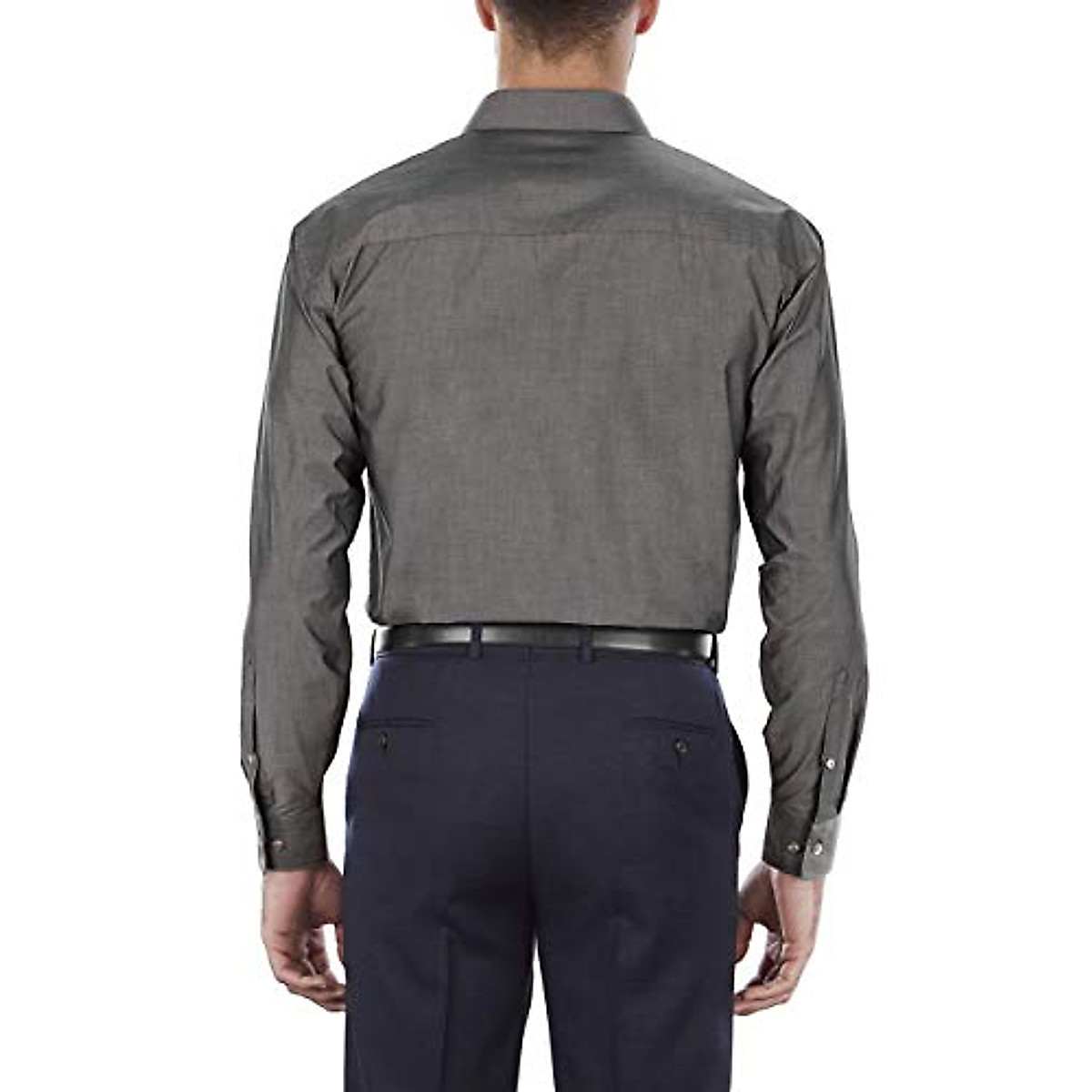 Unlisted by Kenneth Cole mens Slim Fit Solid Dress Shirt, Graphite, 15 -15.5 Neck 32 -33 Sleeve Medium US