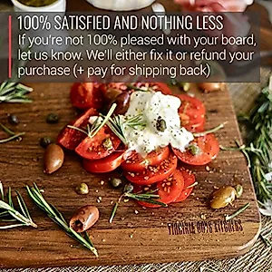 Made in USA Walnut Wood Cutting Board by Virginia Boys Kitchens - Butcher Block made from Sustainable Hardwood (17x11)