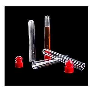 30PCS Plastic Clear Test Tubes with Caps, for Scientific Experiments,School Teaching, Storing Beads, Liquids (12¡Á100mm)