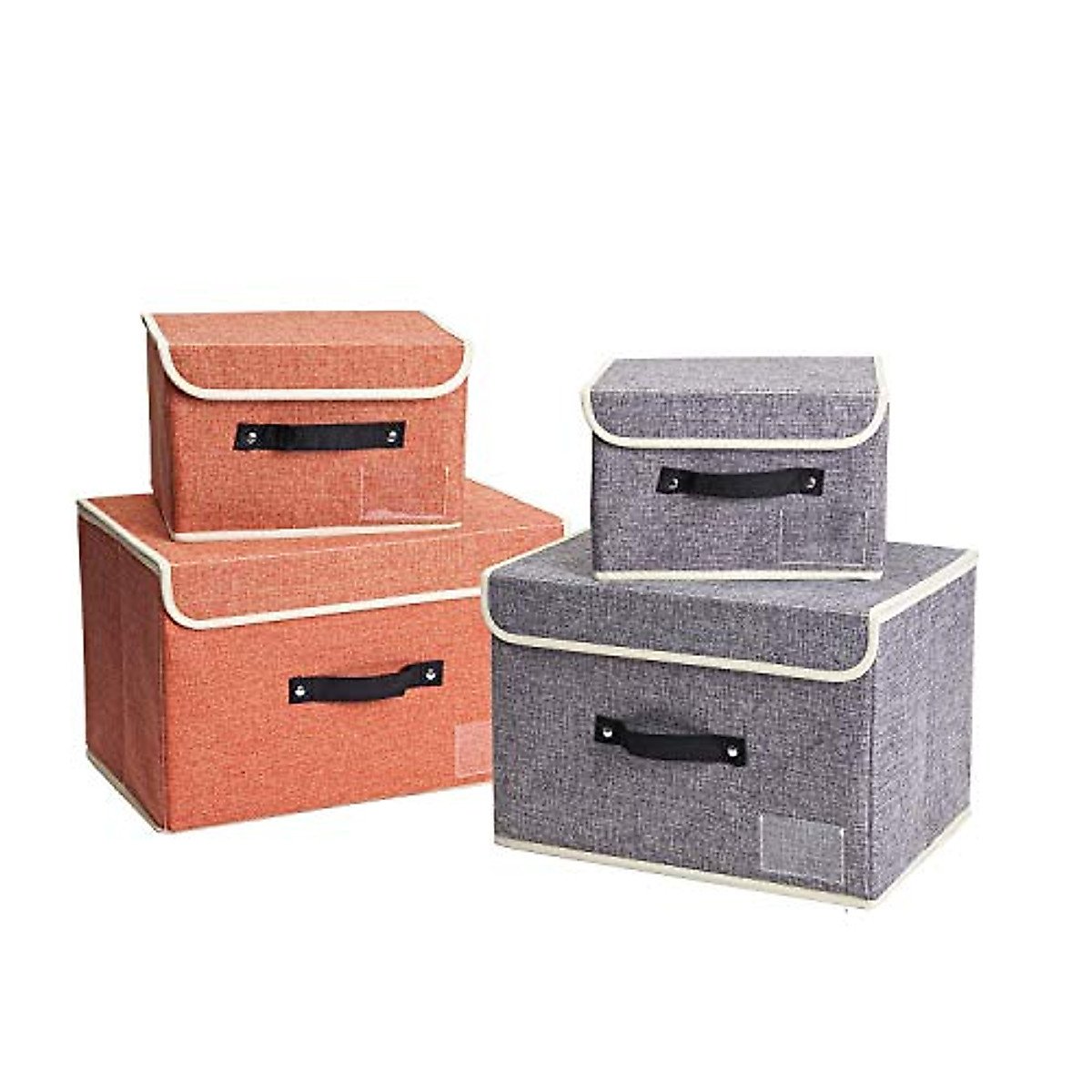 Jane's Home Storage Bins 4-Pack - Foldable, Durable & Stylish Organizers
