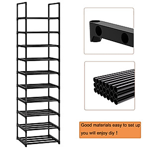 OYREL Shoe Rack, Sturdy Metal Shoe Rack Organizer,Narrow Shoe Rack,Shoe Racks for Closets,Shoes Rack,Shoe Stand,Shoe Shelf
