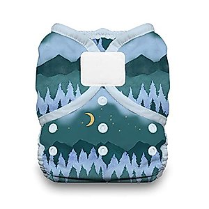 Thirsties Duo Wrap Reusable Cloth Diaper Cover, Hook and Loop Closure, Mountain Twilight Size Two (18-40 lbs)