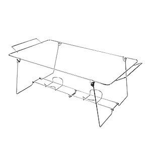 Ethedeal Chafing Wire Racks, 24PCS Folding Full Size Chafing Racks Buffet Stand Dish Serving Trays, Food Warmer Stand for Parties Occasions Wedding Events, Silver