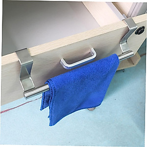 CHILDWEET 2 Pcs Towel Hanger Towel Hanging Rack Stainless Steel Rack Door Organizer Bar Organizer