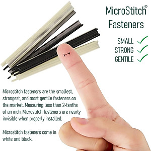 MicroStitch Tagging Gun Kit – Includes 1 Needle, 540 Black Fasteners & 540 White Fasteners (Starter Kit)