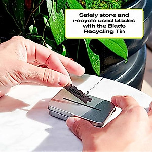 Leaf Shave | The Leaf Razor Set, Black - Includes 1x Leaf Razor, 1x Matching Leaf Razor Stand, 1x 50-Pack of Single-Edge Blade Refills, and 1x Razor Blade Bank
