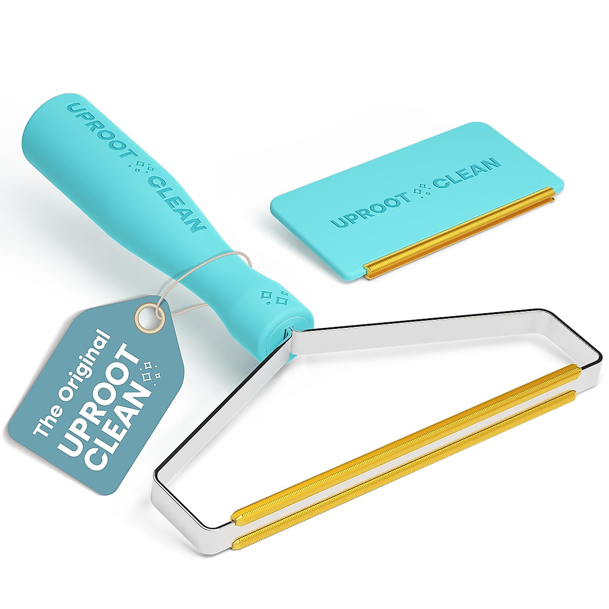 Uproot Cleaner Pro Pet Hair Remover & Mini - Pet Hair Removal Tool Multi Fabric Edge & Carpet Scraper - Cat for Couch, Cat Towers, Car Detailing The Furry-Situation Survival Kit